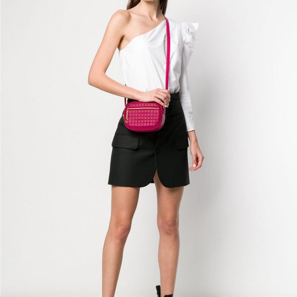 Celine | Bags | Celine Small C Charm Red Shoulder Bag | Poshmark